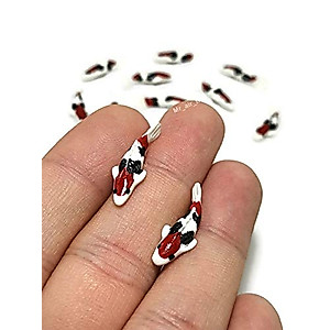 Lot of 12 Miniature Koi Fish Fairy Garden Supplies Animal Figurine Dollhouse Furniture GD#031