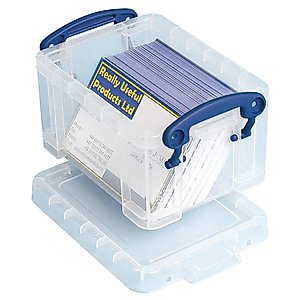 Really Useful Plastic Storage Box 0.3 Litre Clear (Pack of 10)