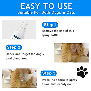 NHZ Pet Anal Gland Care Spray, Anal Gland Spray for Dog, Relieve Itching, Remove Unpleasant Odor, Natural Ingredients, 100ml