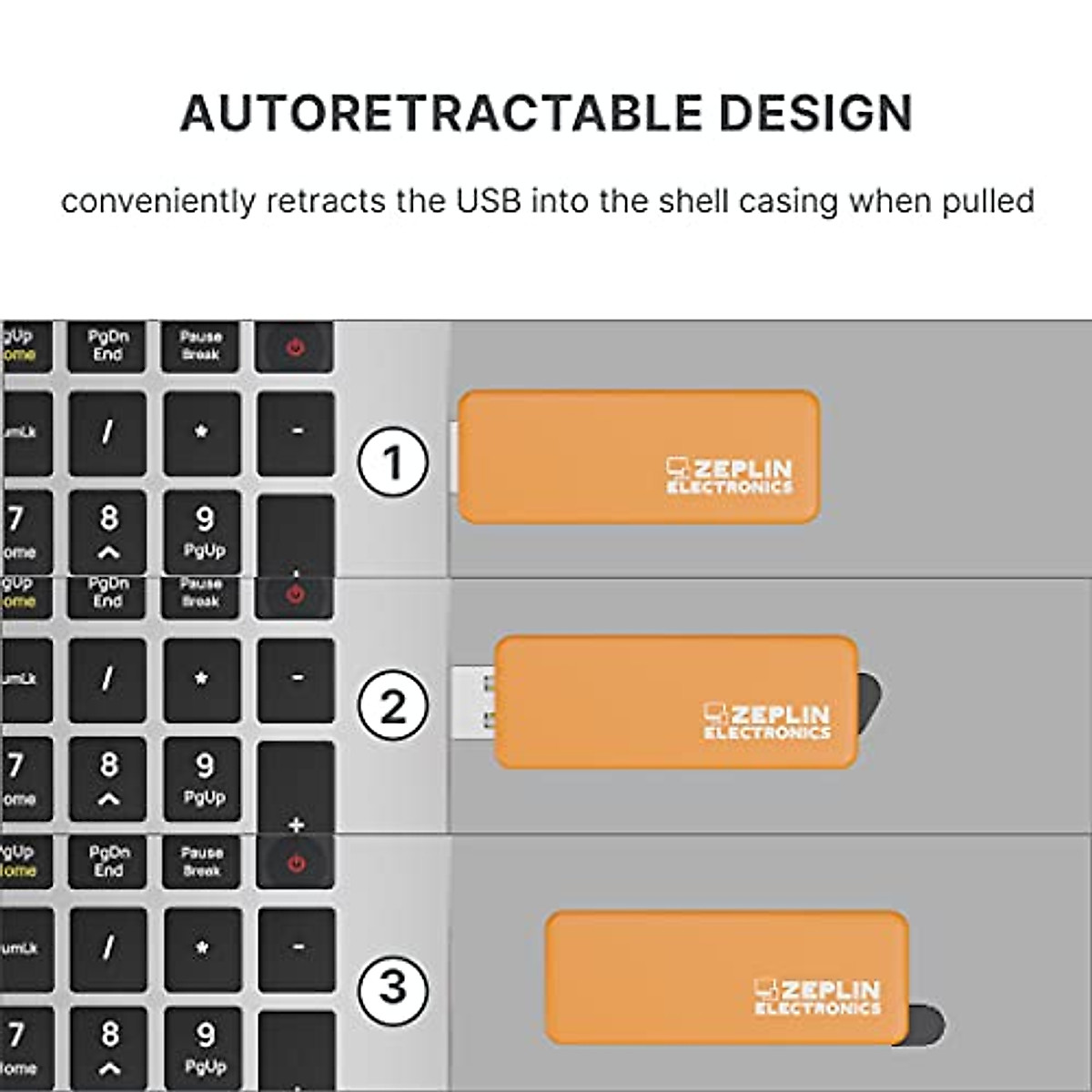 ZEPLIN ELECTRONICS ZP6 USB Flash Drive 128GB - Orange