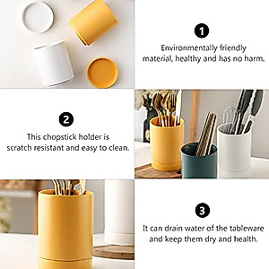 1 Set Storage Multipurpose Home Rest Holder Ceramic Rack Canister Utensil Caddy and Tool Pen Fork Ware Makeup Matte Kitchen Basket Spoons Spatulas with Decoration Counter