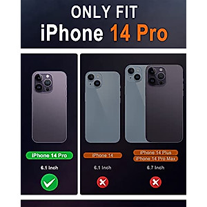 SHIELDON Wallet Case for iPhone 14 Pro 2022, Genuine Leather Folio Case Magnetic Closure RFID Blocking Card Slots Kickstand Full Protection Case Compatible with iPhone 14 Pro 6.1" - Litchi Grain Red