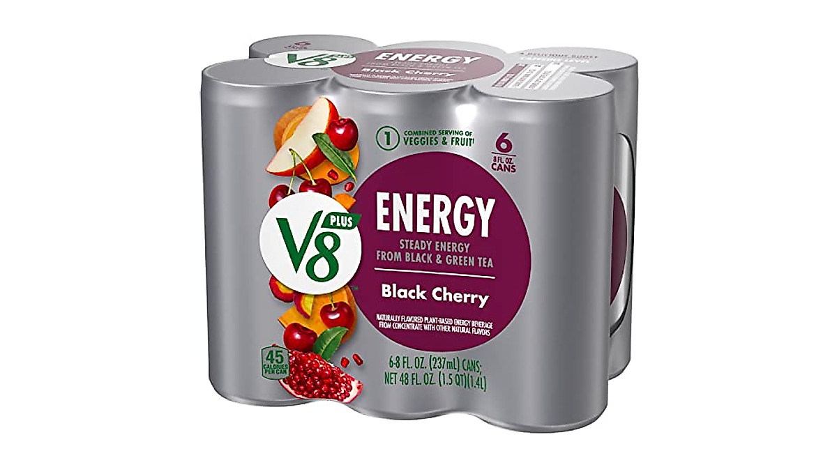 V8 +ENERGY Black Cherry Energy Drink, Made with Real Vegetable and ...
