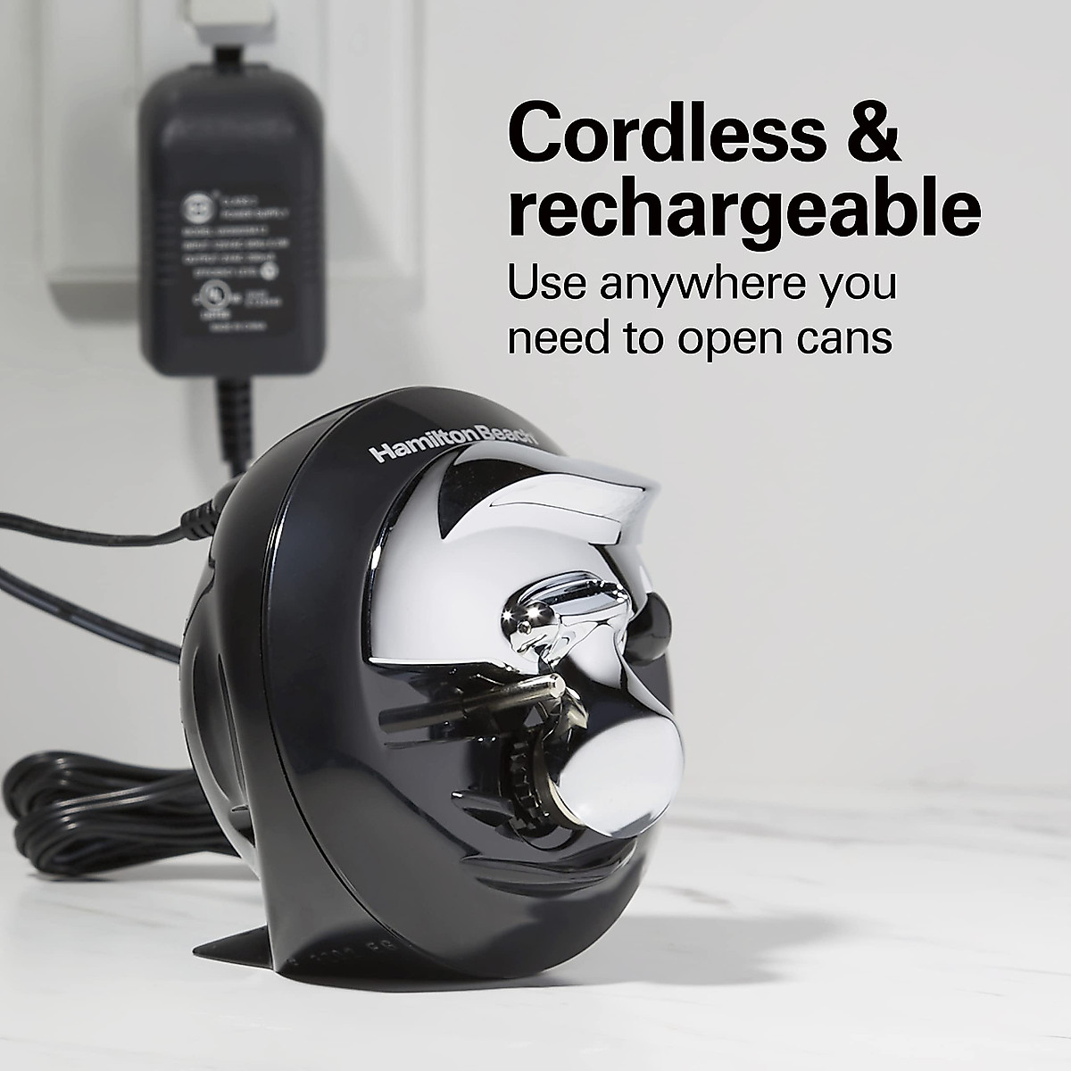 Hamilton Beach Cordless Electric Can Opener Bundle with Automatic Smooth Edge Opener