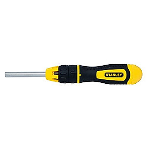 Stanley STHT0-62574 Bit-Screwdriver with 20 Bits and Ratchet, Black/Yellow