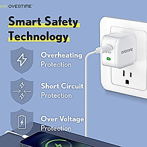 USB C Charger 20W, Overtime Fast Charger for iPhone, PD 3.0 Type C Wall Charger for iPhone 14/14 Pro/14 Max/14 Plus/13/13 Mini/13 Pro/13 Pro Max/12/12 Mini/12 Pro/12 Pro Max, iPad Pro