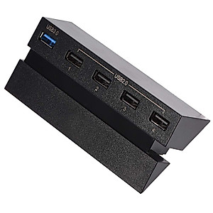 USB 3.0/2.0 Expansion Hub, 5 Ports USB Splittter with LED Indicators - Includes 4 USB 2.0 Port and 1 USB 3.0 Port- Fit for PS4 Gaming Console