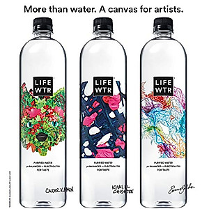 LIFEWTR, Premium Purified Water pH Balanced with Electrolytes For Taste, 1 Liter bottles (6 Pack)