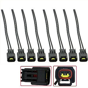 8 Pack Ford Ignition Coil Connector Plug Harness Compatible with Ford Ignition Coil Harness Ford 4.6L 5.4L 6.8L Mustang Cobra SVT F150 F250 E150 and Lincoln Mazda Suzuki