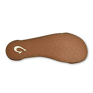 OLUKAI Kipuka Hulu Men's Leather Slippers, Premium Nubuck Leather Slip On Shoes, Shearling Lining & Gel Insert, Drop-In Heel Design, Charcoal/Charcoal, 11