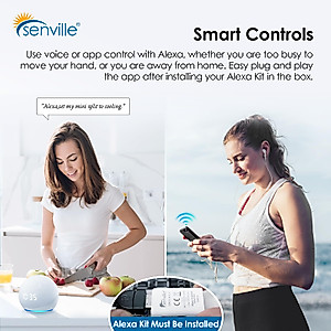 Senville AURA Series Mini Split Air Conditioner Inverter Heat Pump, 9000 BTU, Works with Alexa, Energy Star, White