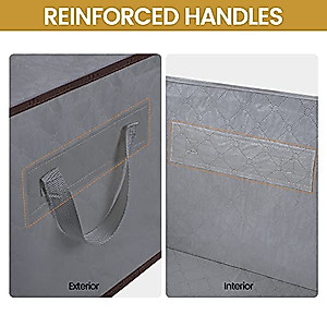 FORCTIBULL Large Storage Bags, Closet Organizers and Storage Bins with Lids, Storage Containers with Clear Window for Organizing Clothes Blanket Comforter Bedding Toy, 84L (3 Pack, Gray)