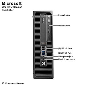 HP ProDesk 600 G1 SFF Slim Business Desktop Computer, Intel i5-4570 up to 3.60 GHz, 8GB RAM, 256GB SSD, DVD, USB 3.0, Windows 10 Pro 64 Bit (Renewed)