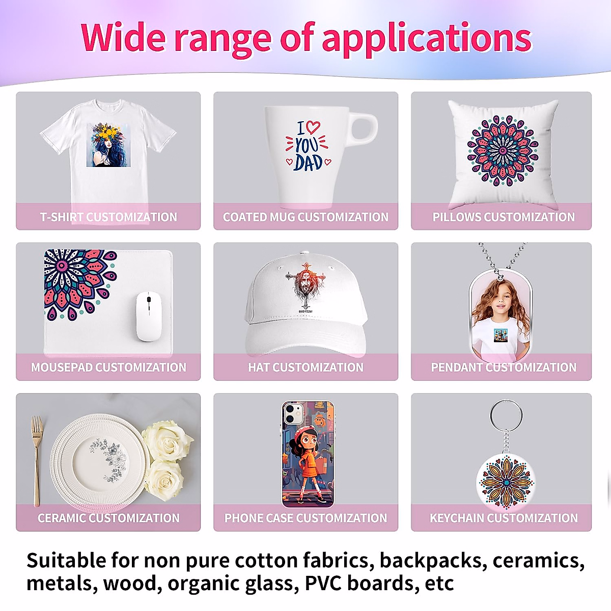 Methdic Sublimation Paper 8.5x11 Inch Instant Dry 125 Sheets Sublimation Blanks Transfer Paper For Inkjet Printer ，105gsm