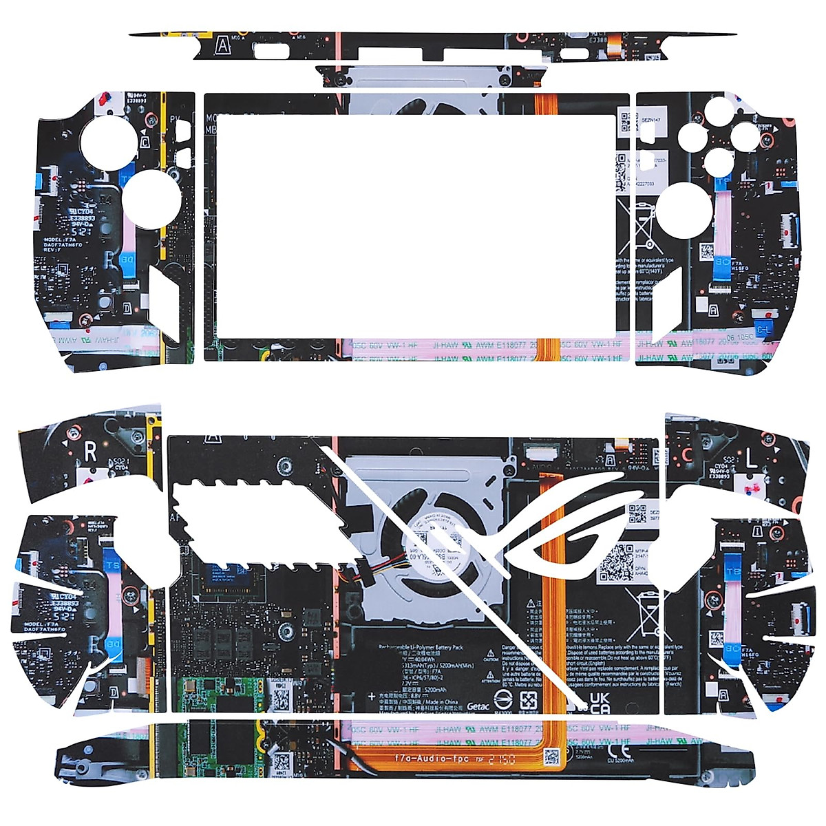 LUPAPA Protective Skin Decal for ROG Ally, Custom Stickers Vinyl Wraps for ROG Ally Gaming Handheld, 2023 New Game Console Sticker Skin