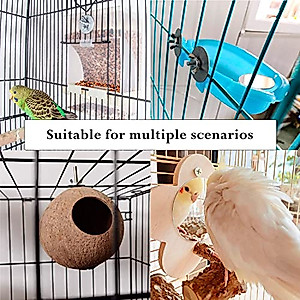 SnowTing Fitting Screws Nut Kits for Bird Nest House Parrot Breeding Box Bin DIY, Bird Cage Feeder Stand Perches Accessories Hardware, 8 Sets of Sidewalk Bolts with Wing Nut & Washers