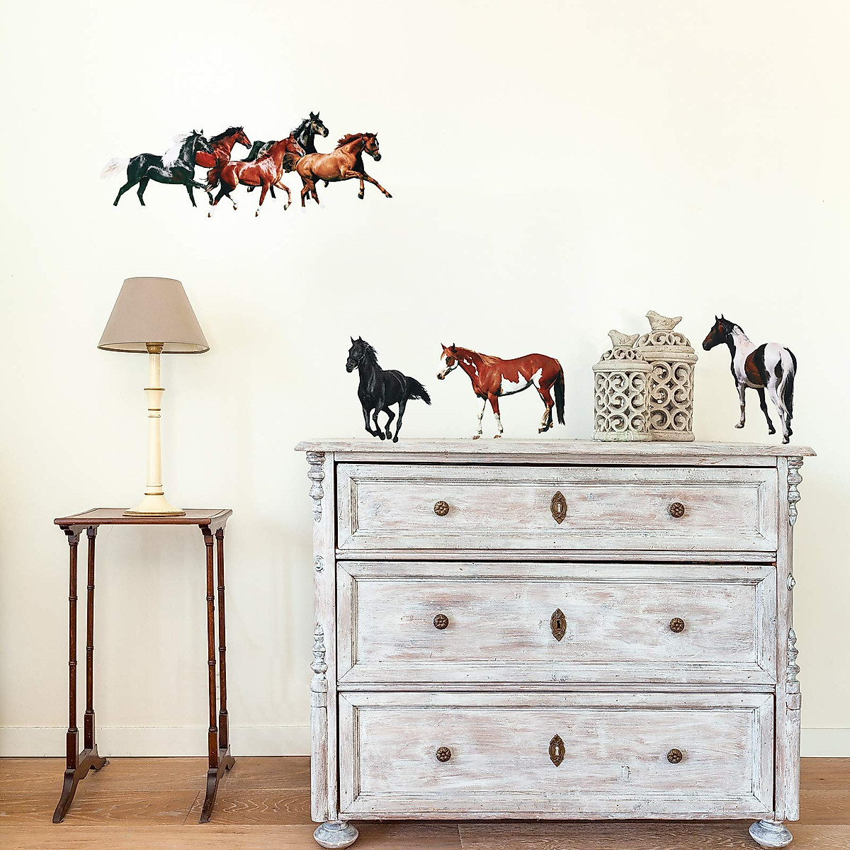 30 Pieces Horse Wall Decals Wild Horse Decor Stickers Wall Decals for Decoration, 11.8 by 7.8 Inch