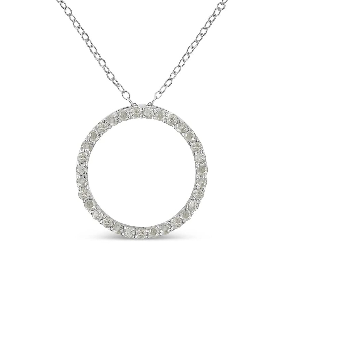 ERAA Jewel 3 CT Round Colorless Moissanite Engagement Pendant, Wedding Bridal Pendant, Eternity Sterling Silver Solid Diamond Solitaire -Prong Anniversary Promise Gift for Her