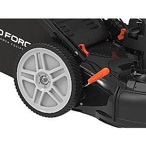 Yard Force Gas Lawn Mower 22-inch, YF22-3N1SP with Briggs & Stratton 150cc Engine, Vertical Storage, Self-propelled, Single Lever Cutting Height Adjustment, 12-inch Rear Wheels