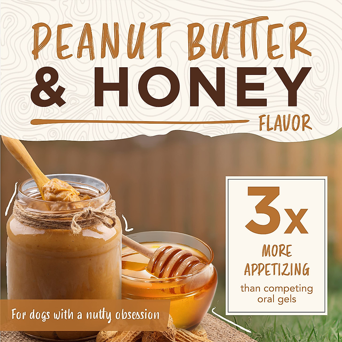 TropiClean Enticers Teeth Cleaning Gel & Toothbrush for Large Dogs | Peanut Butter & Honey Flavor | Bamboo Brush Speeds Up Plaque Removal | Gel Helps Fight Bad Breath | 2 oz