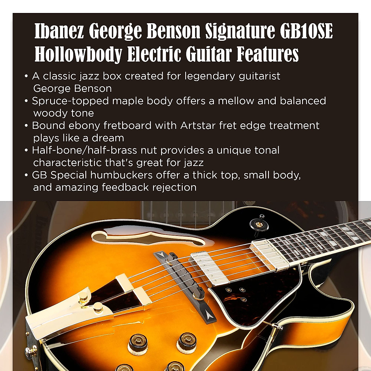Ibanez George Benson Signature 6-String Electric Guitar (Brown Sunburst)