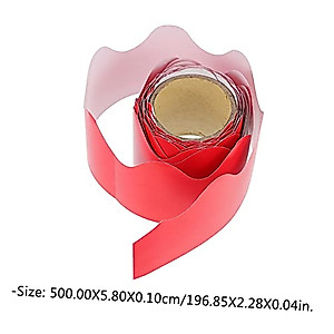 Ciieeo 2pcs Border Decorative Paper Bulletin Board Border White Bulletin Board Paper Border Trim Background Black and Self Adhesive Cork Board White Outfit Desk Paper Cut Paper jam Office