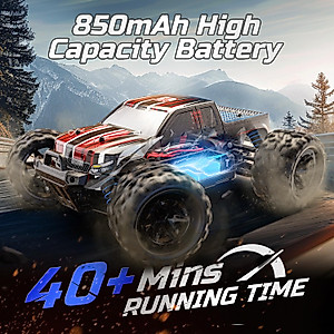 DEERC Remote Control Car High Speed RC Cars for Kids Adults 1:16 Scale 40 KM/H 4WD Off Road Monster Trucks,2.4GHz All Terrain Toy Trucks with 2 Rechargeable Battery