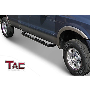 TAC Side Steps fit 2004-2008 Ford F150 Super Cab Pickup Truck 3" Black Side Bars Nerf Bars Step Rails Running Boards Off Road Automotive Exterior Accessories (2 Pieces Running Boards)