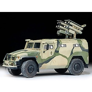 Zvezda 3682 - Russian GAZ Armored Vehicle with at Missile System Kornet-D - Plastic Model Kit - Scale 1/35 236 Parts Lenght 6.5" / 16.2 cm