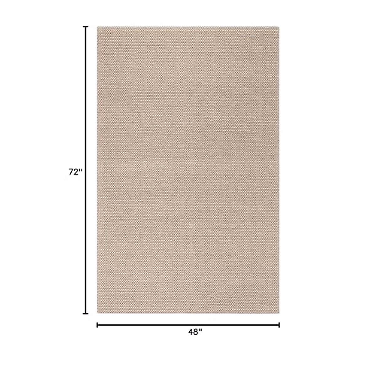 SAFAVIEH Natura Collection Accent Rug - 4' x 6', Beige, Handmade Wool, Ideal for High Traffic Areas in Entryway, Living Room, Bedroom (NAT801B)