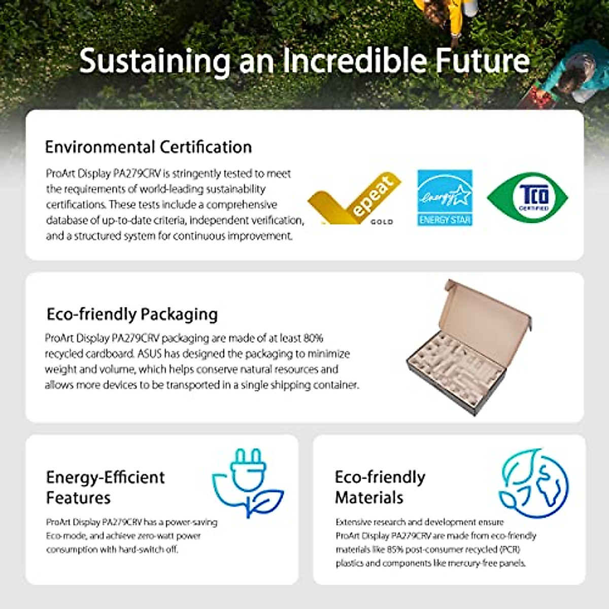 ASUS ProArt Display 27” 4K HDR Professional Monitor (PA279CRV) - IPS, UHD (3840 x 2160), 99% DCI-P3/Adobe RGB, ΔE < 2, Calman Verified, USB-C PD 96W, DisplayPort, Daisy-Chain, Height Adjustable