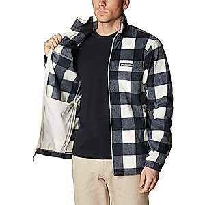 Columbia Men's Steens Mountain Printed Jacket, Chalk Check Print, 4X Big