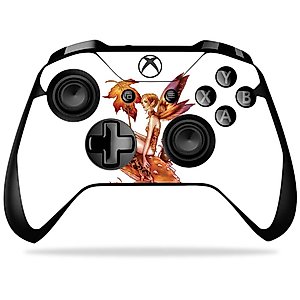 MightySkins Skin Compatible with Microsoft Xbox One X Controller - Falling Leaf | Protective, Durable, and Unique Vinyl Decal wrap Cover | Easy to Apply, Remove, and Change Styles | Made in The USA