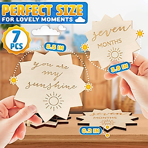 Baby Monthly Milestone Cards - Months Baby Milestone Signs Double Sided Wooden Monthly Baby Milestone Newborn Photography Props - Wooden Baby Blocks