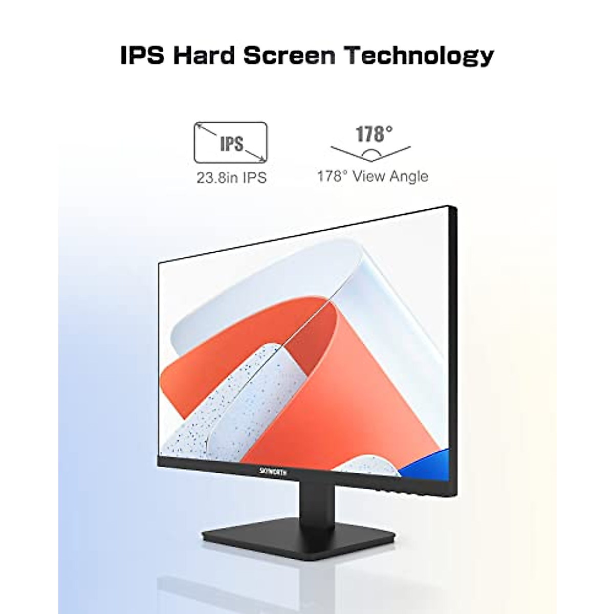 Skyworth 24 inch Monitor Full HD 1920 x 1080p 75Hz IPS Display, 16.7M 8bit 99% sRGB Computer Monitor, HDMI VGA Audioout Displayport, Ultra Slim Monitor for PC Desktop, Metal Black, 24B1H