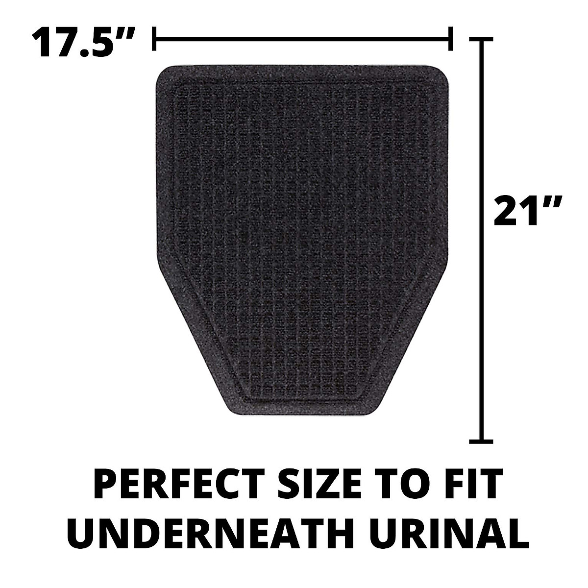 Urinal Mats (8 Pack) - Bathroom Urinal Mat for Floor - Dark Gray Commercial Splash Mats for Men's Restroom