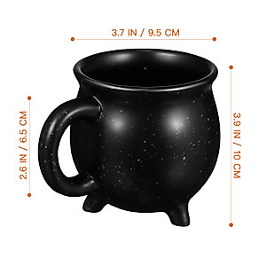 Healeved Halloween Cauldron Mug Halloween Coffee Mug Witches Brew Mug 450ml Ceramic Coffee Cup Witch Mug Cauldron Coffee Mug Milk Mug Novelty Halloween Mug