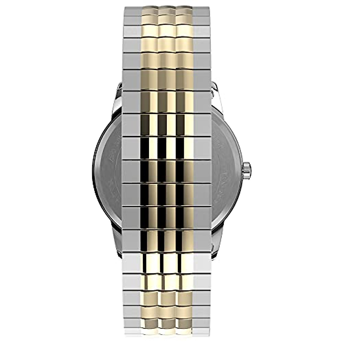 Timex Men's Easy Reader 35mm Perfect Fit Watch – Two-Tone Case White Dial with Two-Tone Expansion Band