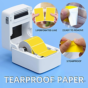 PARLAIM Rectangle Thermal Sticker Labels, 1000PCS Commercial Grade Square Direct Thermal Printer Labels for Address Shipping Label,UPC QR Code, Name Tag, Price Sticker (Gold)