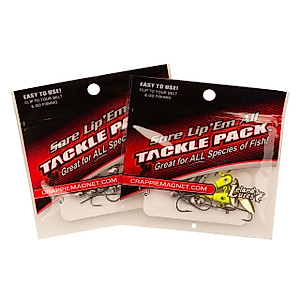 Crappie Magnet Tackle Pack Kit - Fishing Lures, Jig Hooks, Split Shots - Designed to Catch Any Fish Including Bass, Crappie, Trout and More - Portable All Species Fishing Tackle Box