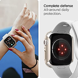 Spigen Thin Fit Designed for Apple Watch Case Series 9/8/7 41mm Thin Hard PC Case - Starlight