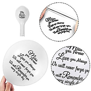 36 Pieces White Memorial Balloons with 4 Pieces Peace Dove Balloons Pigeon Bird Balloons Funeral Remembrance Helium Balloons for Condolence, Funeral, Anniversary, Memorial Services