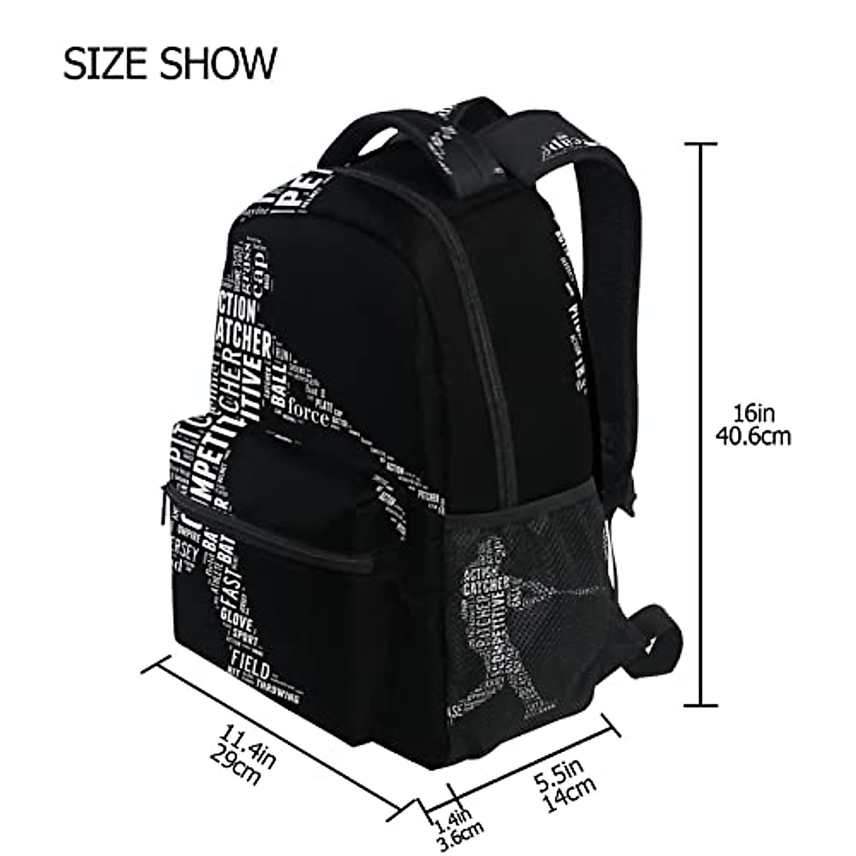 SUABO Baseball Batter Backpack for School Student Laptop iPad Tablet Travel School Bag for Boys Daypack