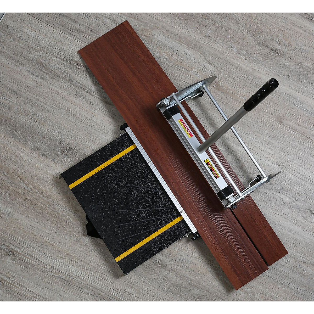 CUTTEREX 13" Free 360° Vinyl Laminate Floor Cutter for VCT, LVT, SPC, PVC, WPC, Rubber Floor and Rigid Core Vinyl Plank, 1 PC Free Spare Blade