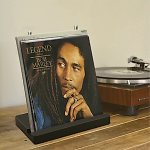 Tabletop Vinyl Record Holder – Record Display Now Playing-Perfectly with Record Collection Holders，Holds any Size Record -Doubles - Triple Gatefolds, even Box-Sets(Walnut)