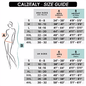 CALZITALY Plus Sizes Anti-Chafing Opaque Tights | 60 DEN | L - 4XL | Black | Italian Hosiery (3XL, Orange)