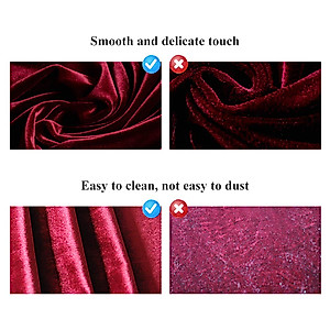 Upright Piano Cover, Colorfast Pleuche Full Piano Dust Proof Decorated Cover(Red)