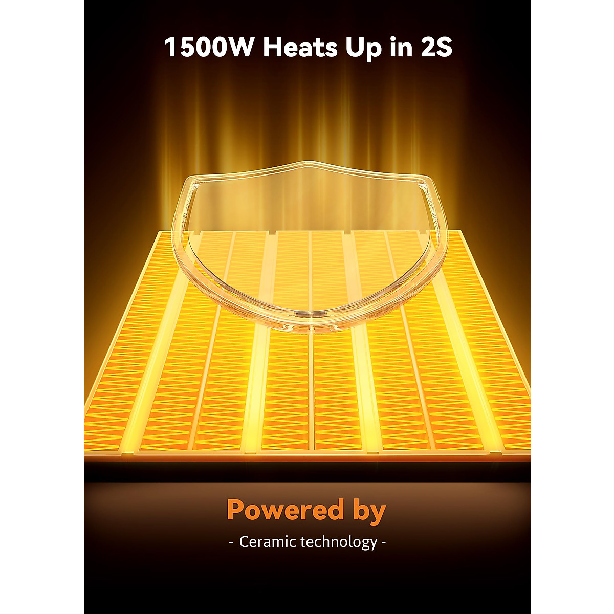 GiveBest Space Heater, 1500W Portable Electric Heaters for Indoor Use, Heater for Office with Remote Thermostat, ECO Mode, 12H Timer, Quiet Safe Small Heater for Bedroom Living Room