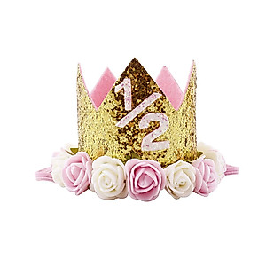 BGFKS Baby Girls Soft Tutu Skirt with Diaper Cover,1/2st Birthday Party Tutu Skirt Sets (Pink)