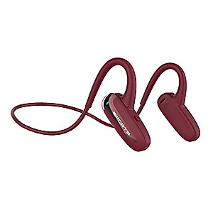 Bone Conduction Headsets,Bluetooth 5.0 Stereo Wireless Headphones Built-in Noise-canceling Mic,Open-Ear IPX5 Sweatproof Earphones for Running Cycling Sport Travel (Red)